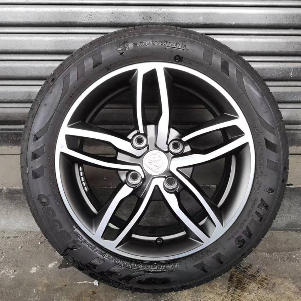 SPORT Rim PROTON ORI 15" TYRE 75% IRIZ PERSONA WAJA ISWARA SATRIA NEO ...
