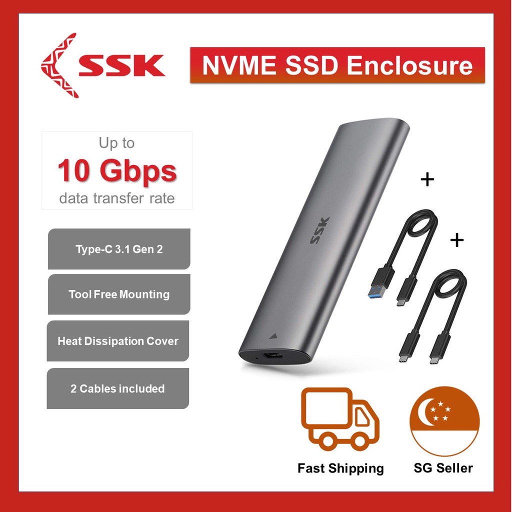 SSK M.2 NVME SSD Enclosure. No box., Computers & Tech, Parts & Accessories, Hard Disks ...