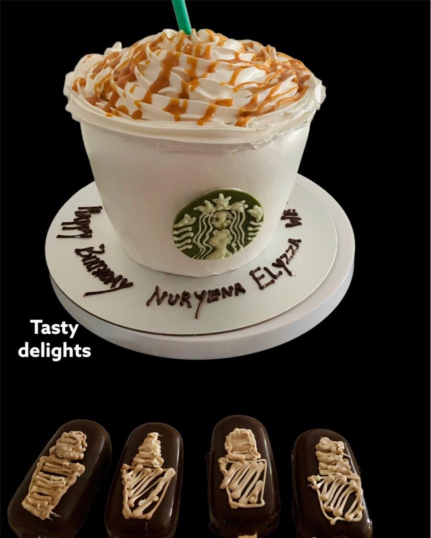 Starbucks cake,Starbucks cup cake,butterscotch cake,caramel cake ...