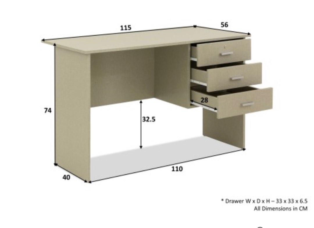 Study table with storage, Furniture & Home Living, Furniture, Tables ...