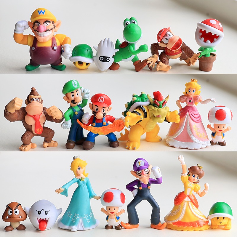 Super Mario Series Figurines / Cake Topper (18 Pcs a Set), Hobbies ...