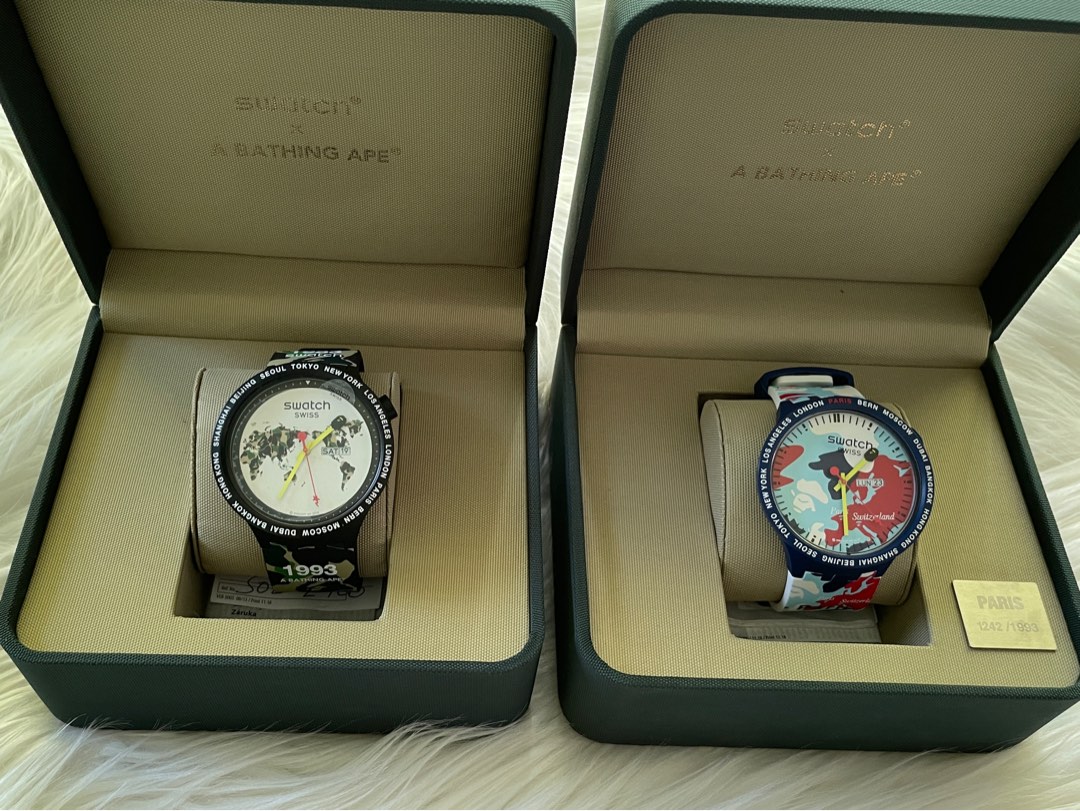 Swatch x A Bathing Ape, Luxury, Watches on Carousell