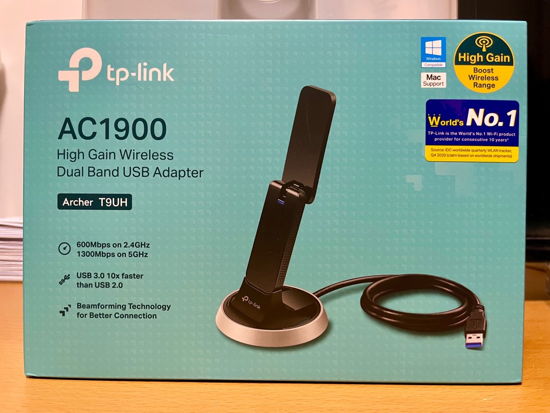 TP-LINK Archer T9UH AC1900 High Gain Wireless Dual Band USB Adapter ...
