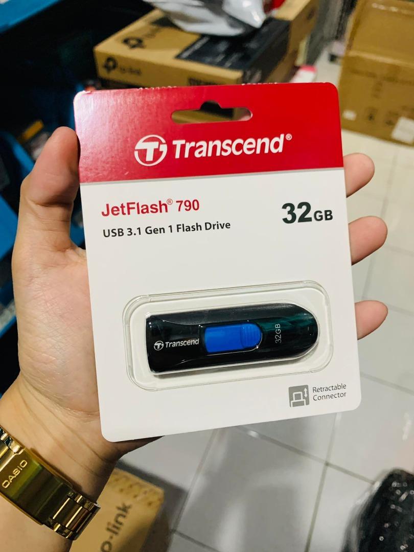 Transcend 32GB JF790 Flash Drive USB 3.1 TS32GJF790K, Computers & Tech ...
