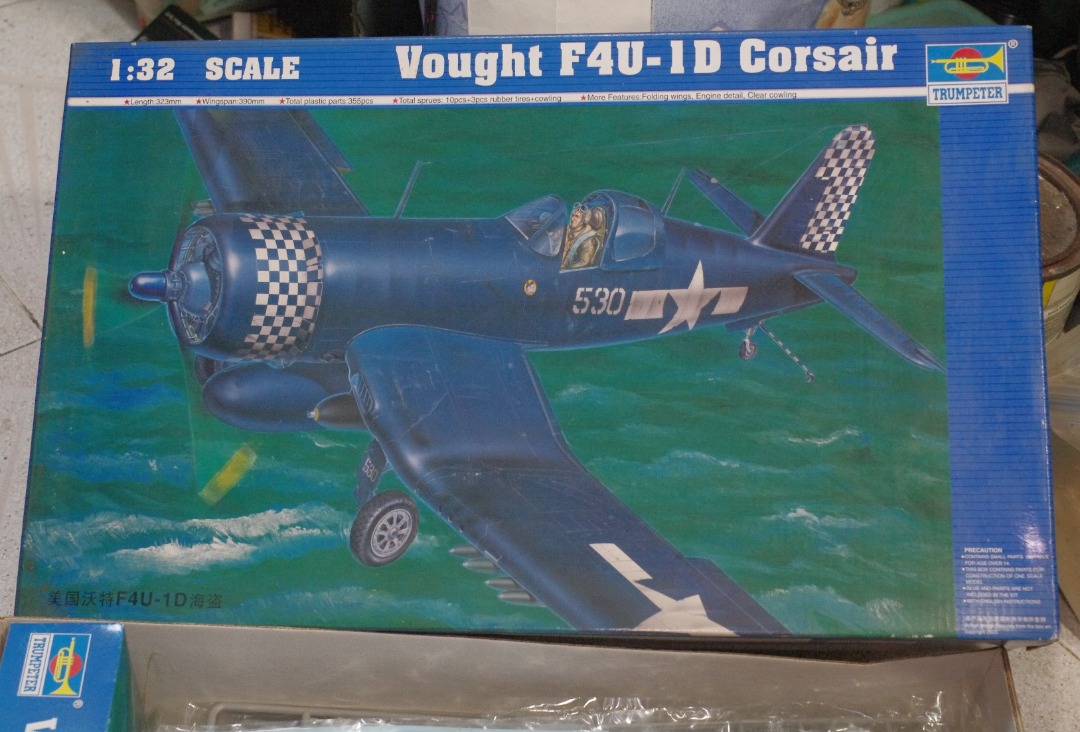 倉底貨-Trumpeter-小號手-02221-1/32-USMC-Vought- F4U-1D -Corsair-M-300, 興趣及遊戲 ...