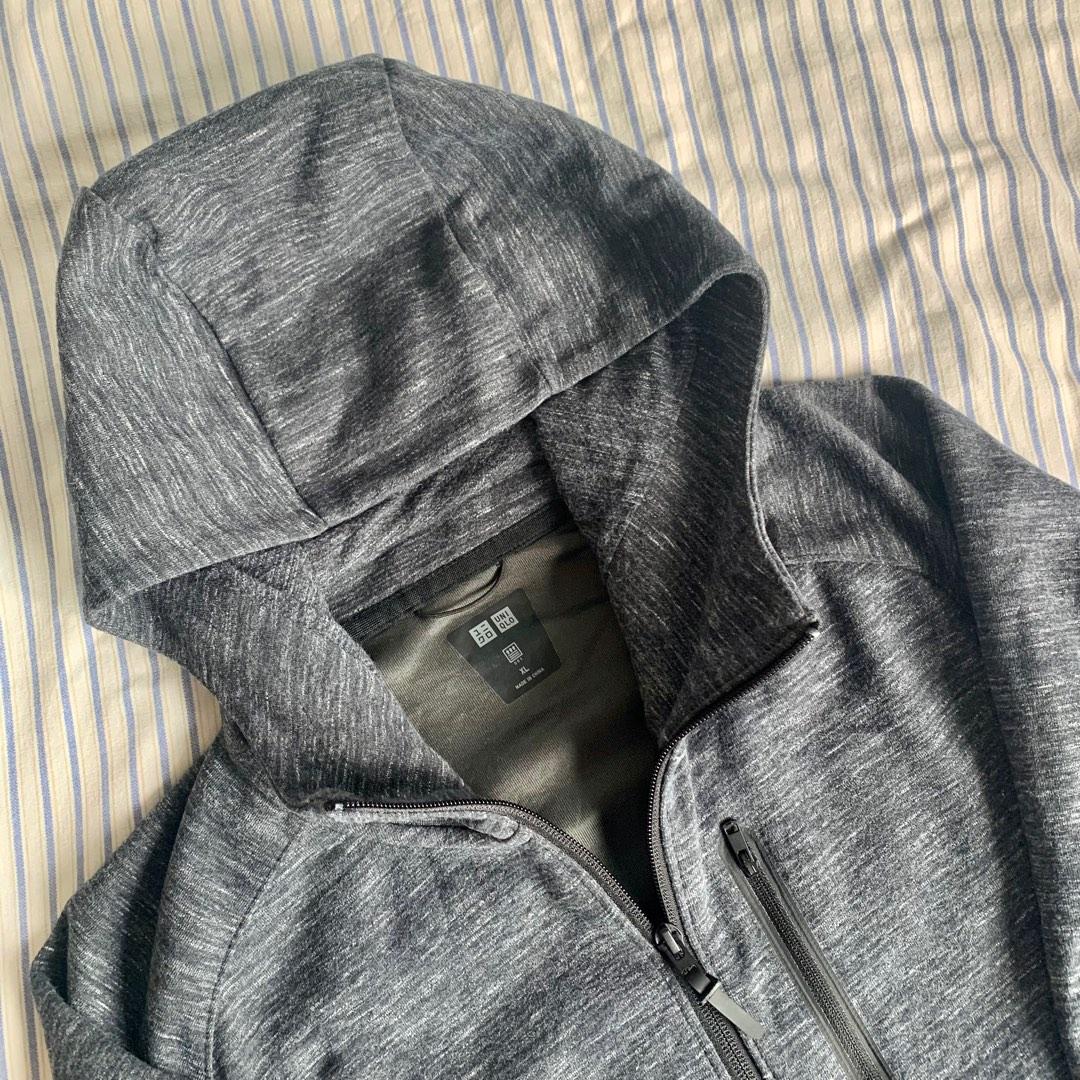 Uniqlo Tech Fleece Jacket with Hoodie, Men's Fashion, Coats, Jackets ...