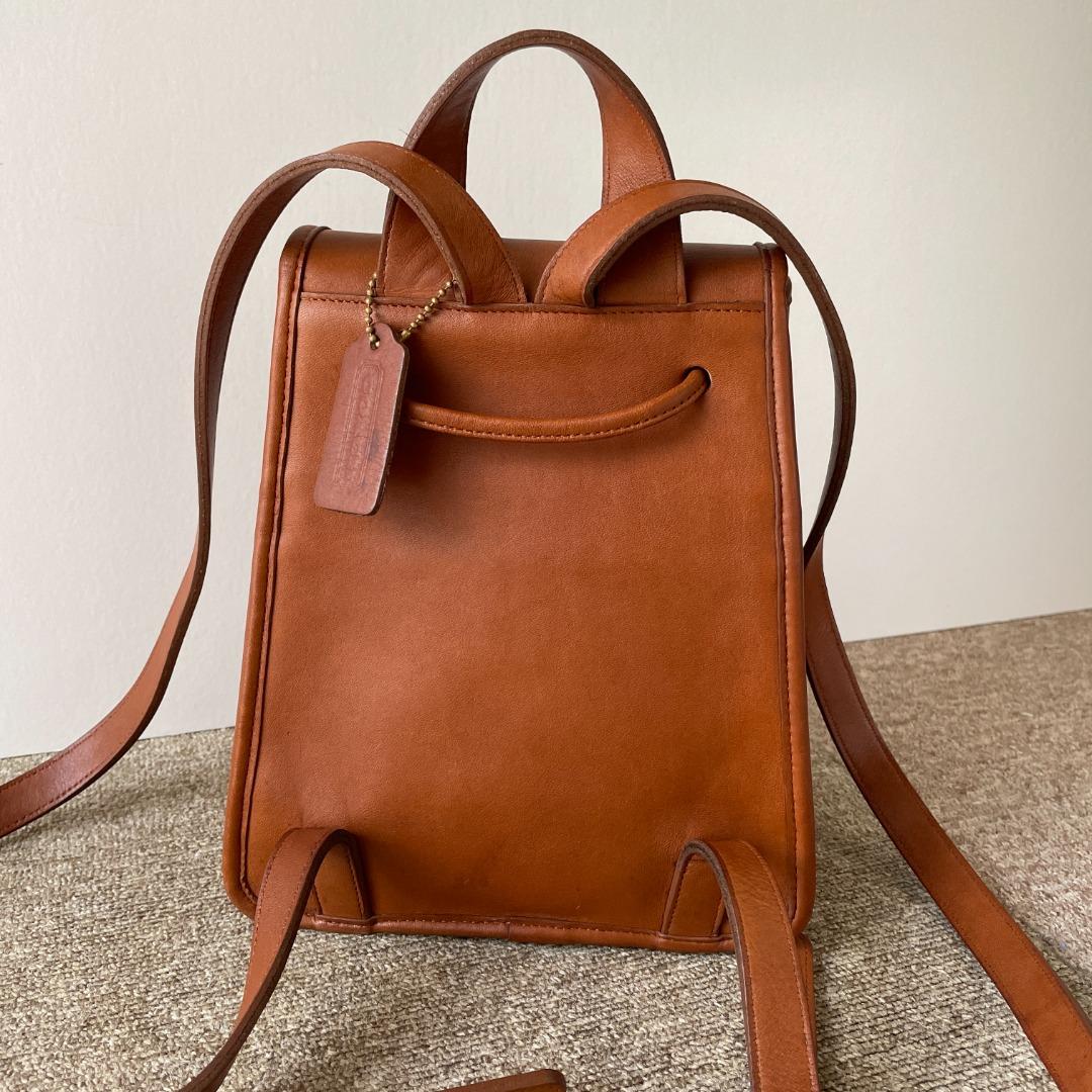 Vintage Coach British Tan Backpack, Vintage Coach Daypack 9960, Women's ...