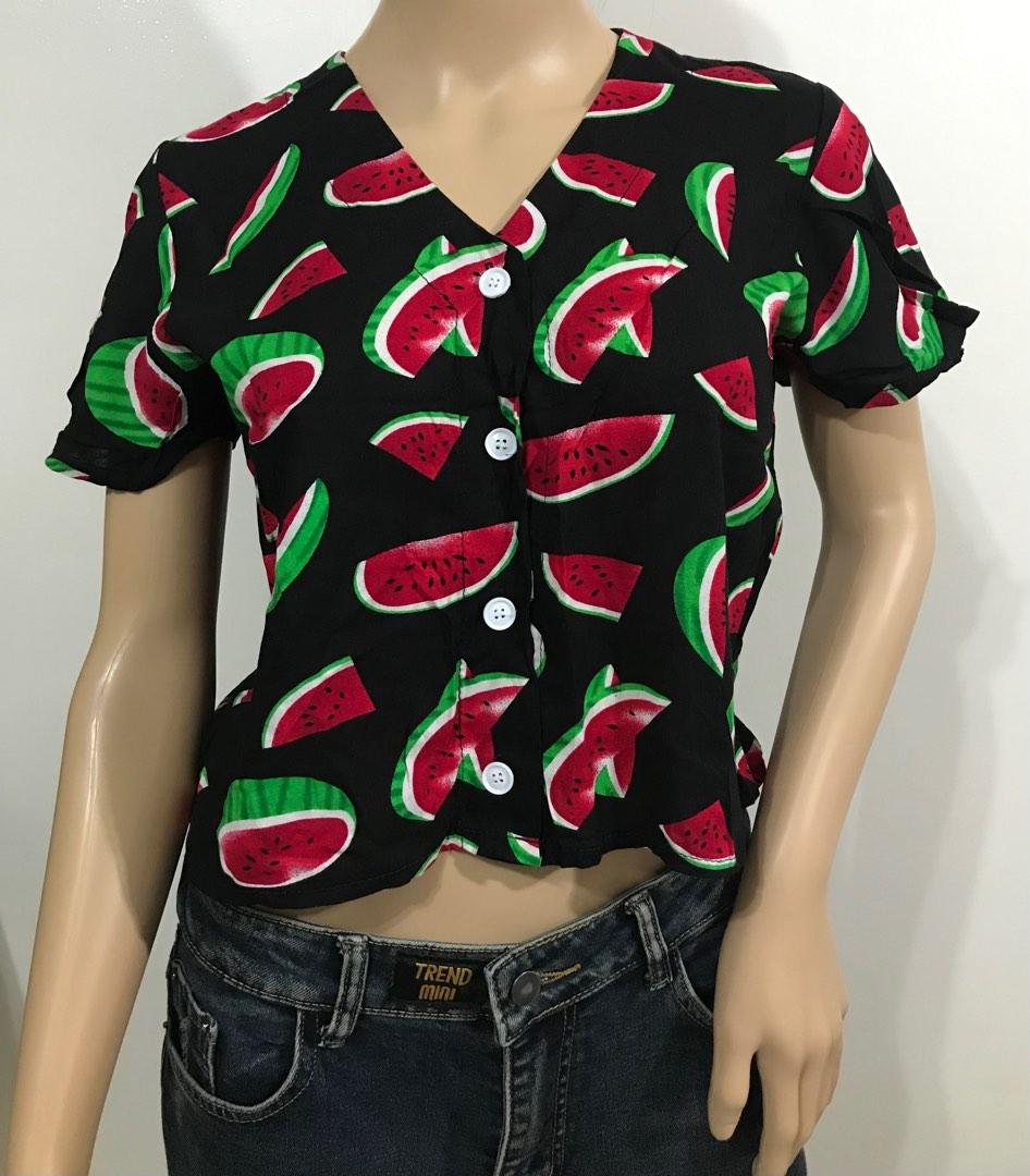 Watermelon crop top brand new, Women's Fashion, Tops, Blouses on Carousell