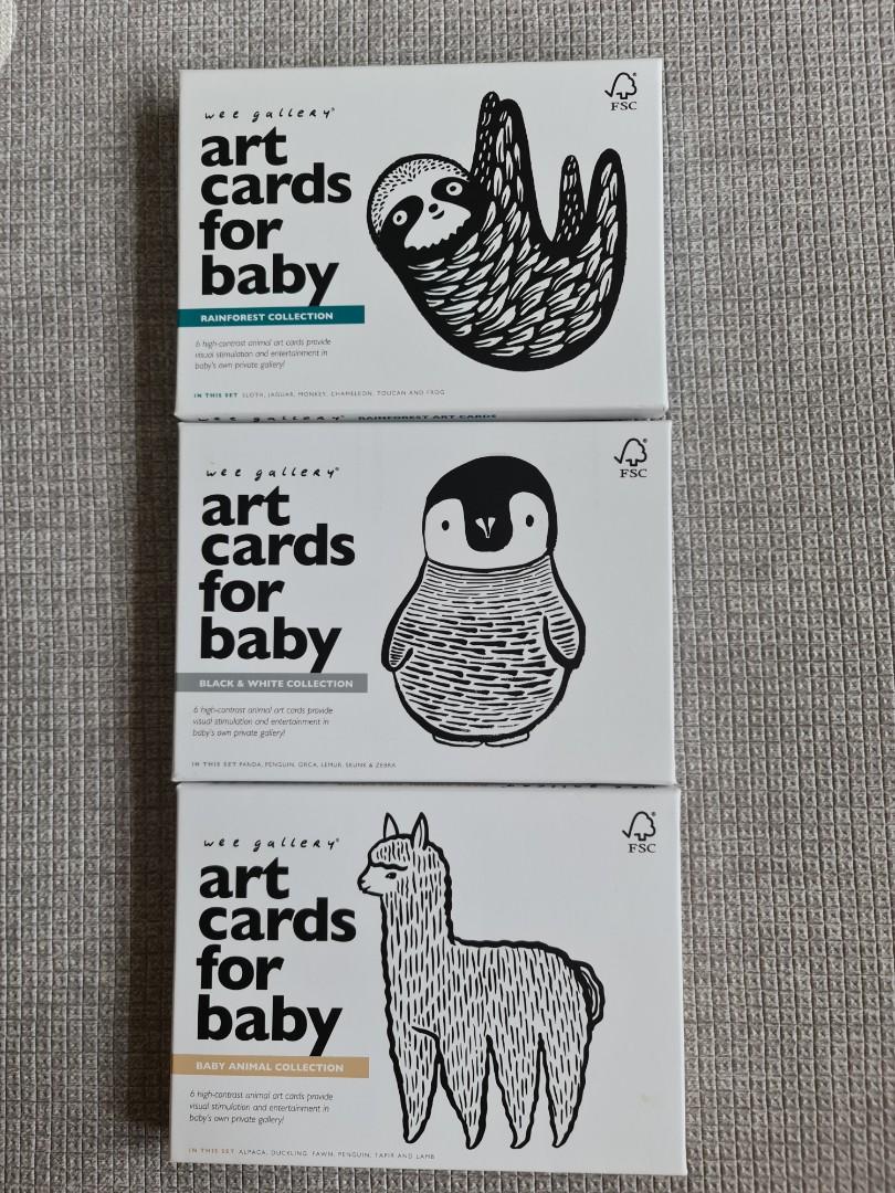 Wee Gallery Black and White Art Flash Cards for Babies, High Contrast ...