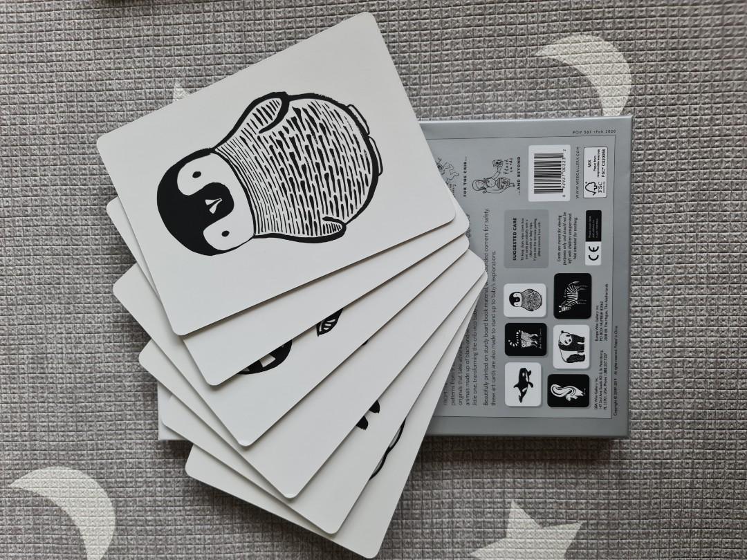 Wee Gallery Black and White Art Flash Cards for Babies, High Contrast ...
