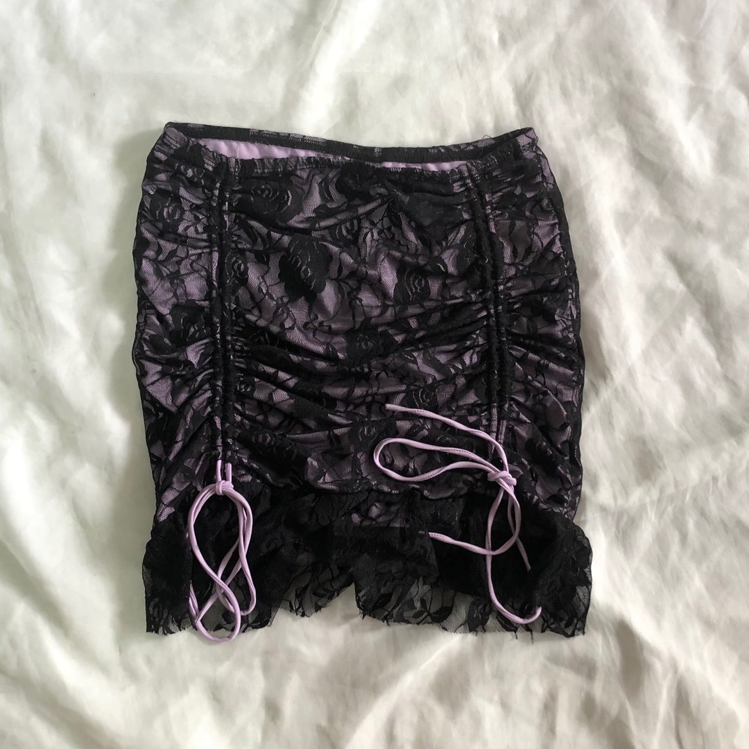 y2k goth coquette alt mini skirt, Women's Fashion, Bottoms, Skirts on ...