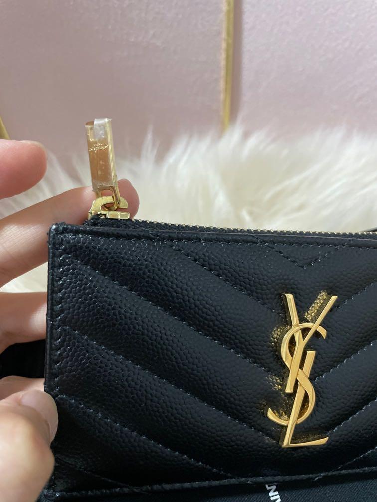 YSL Zipped Card Case, Women's Fashion, Bags & Wallets, Purses & Pouches ...
