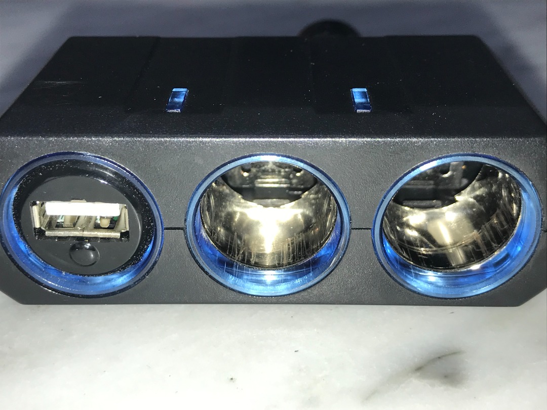 12-24V Car Lighter Socket with 1 USB Charger Splitter Plug Adapter, Car ...