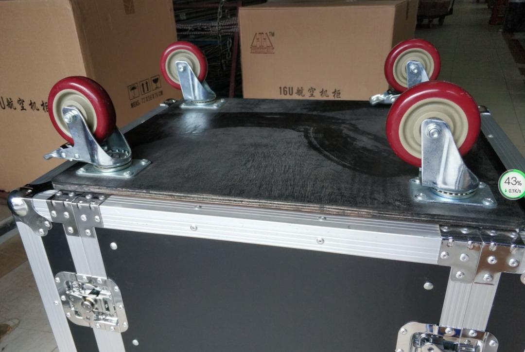 12U flight case console rack cabinet for AV amplifier flight 2 door ...