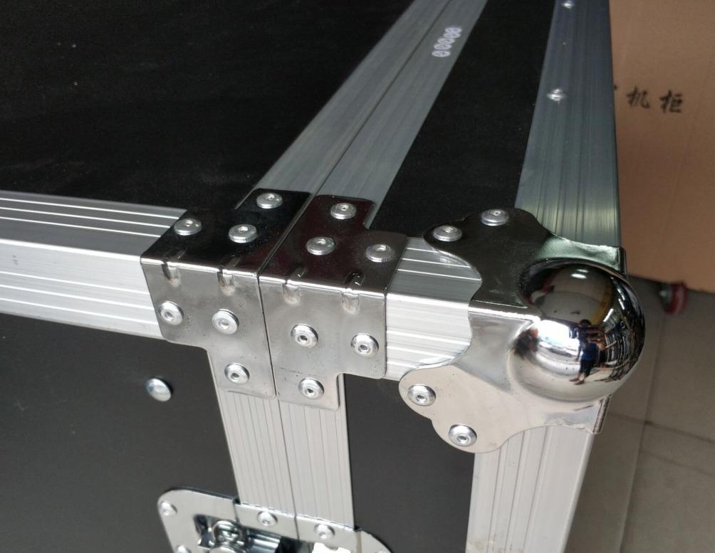 12U flight case console rack cabinet for AV amplifier flight 2 door ...