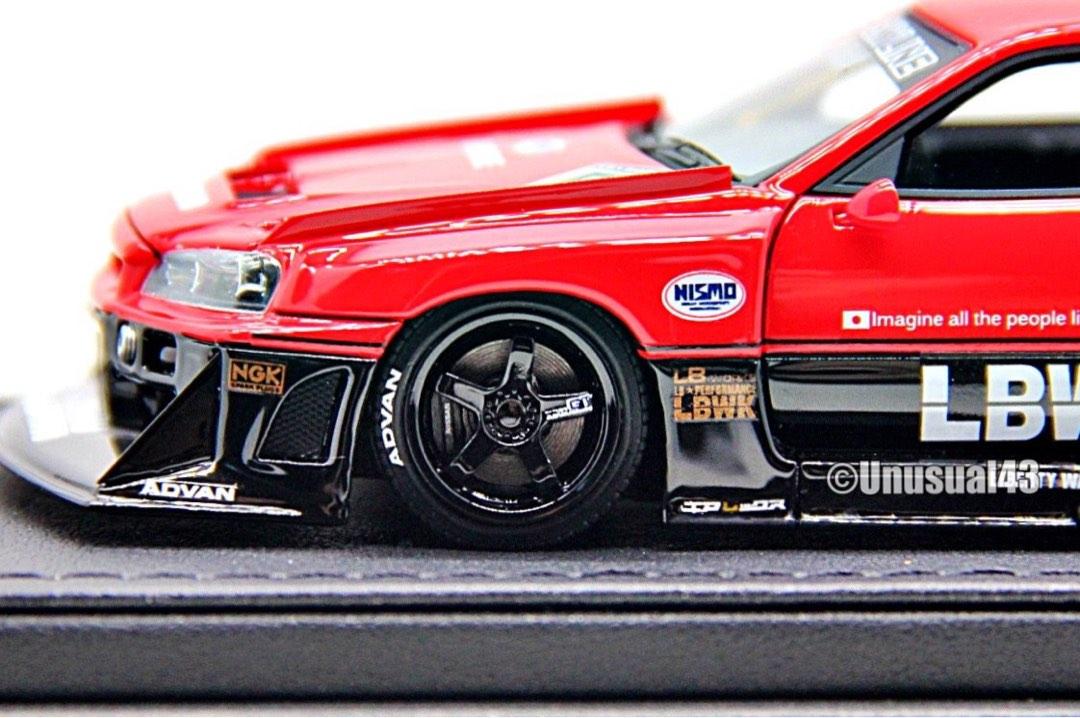 1/43 Ignition Model LB-ER34 Super Silhouette Skyline Red/Black #5 with ...