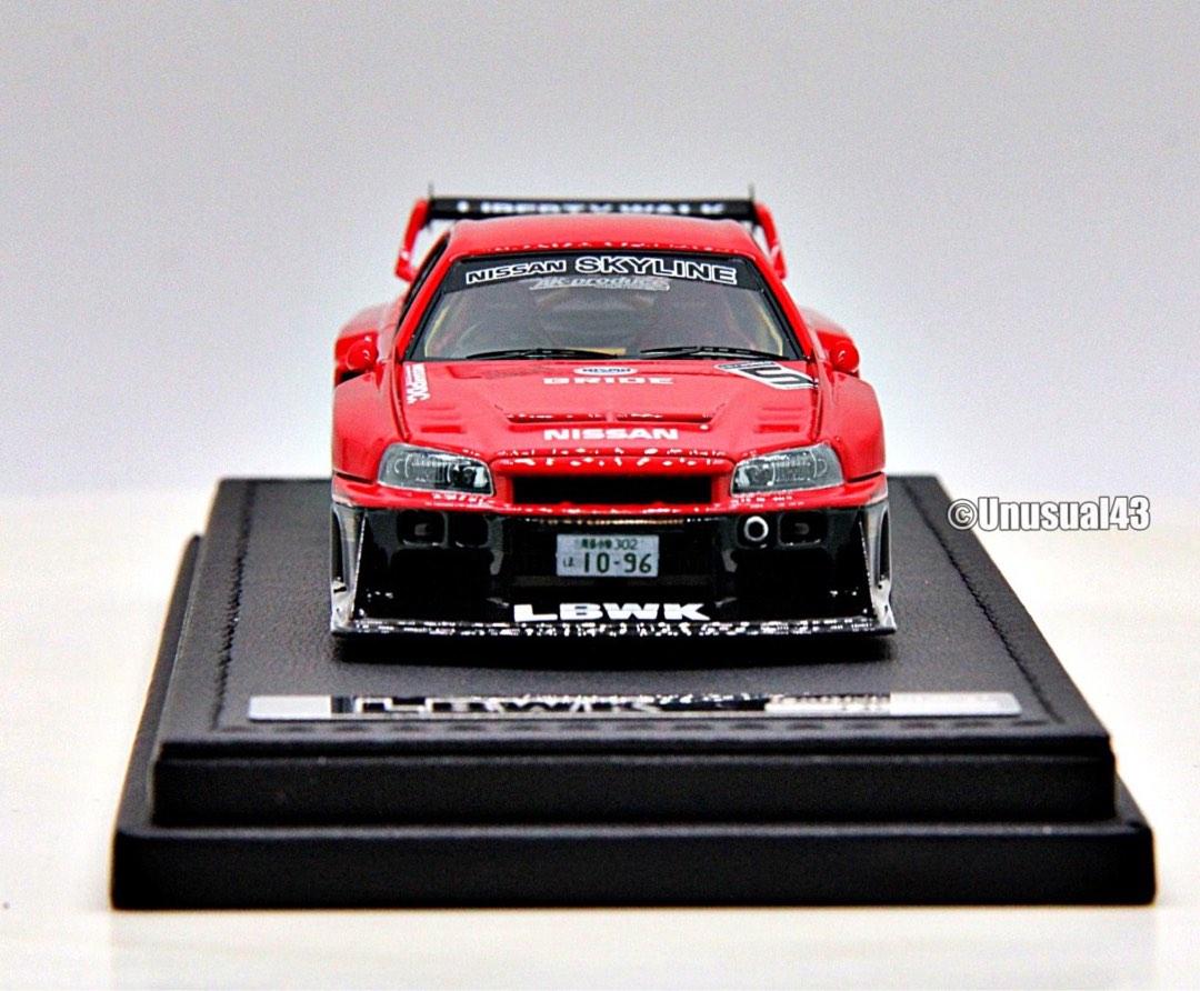 1/43 Ignition Model LB-ER34 Super Silhouette Skyline Red/Black #5 with ...