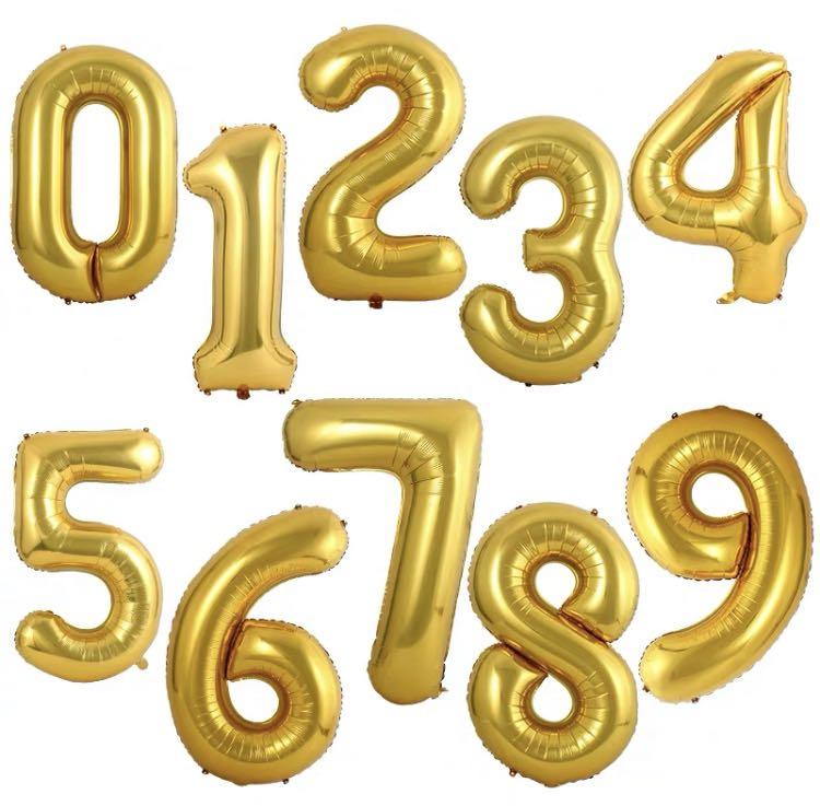 30 inch gold number balloon, Hobbies & Toys, Stationery & Craft ...