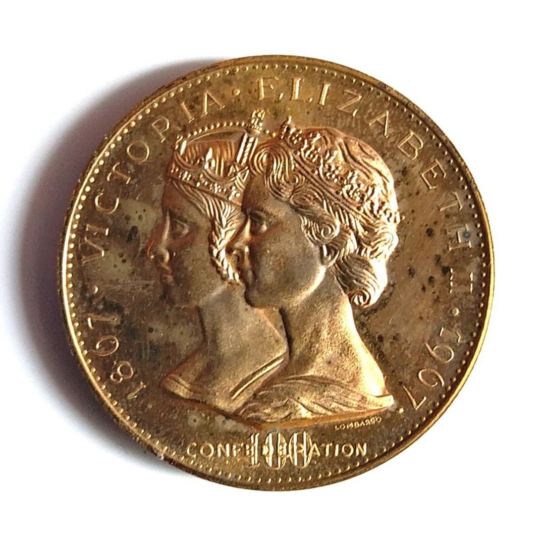 1967 Canada "1867-1967 Confederation Centennial Victoria & Elizabeth II ...