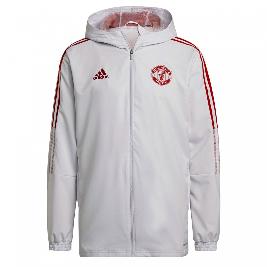 現貨 全新有牌 Adidas 曼聯 風褸 man utd jacket, 男裝, 外套及戶外衣服 - Carousell
