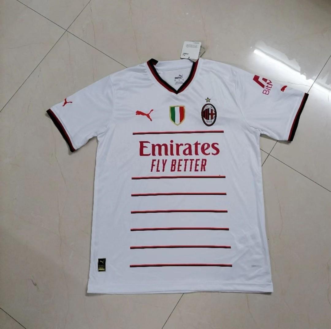 Ac milan away jersey 22/23 + copa patches, Men's Fashion, Activewear on ...