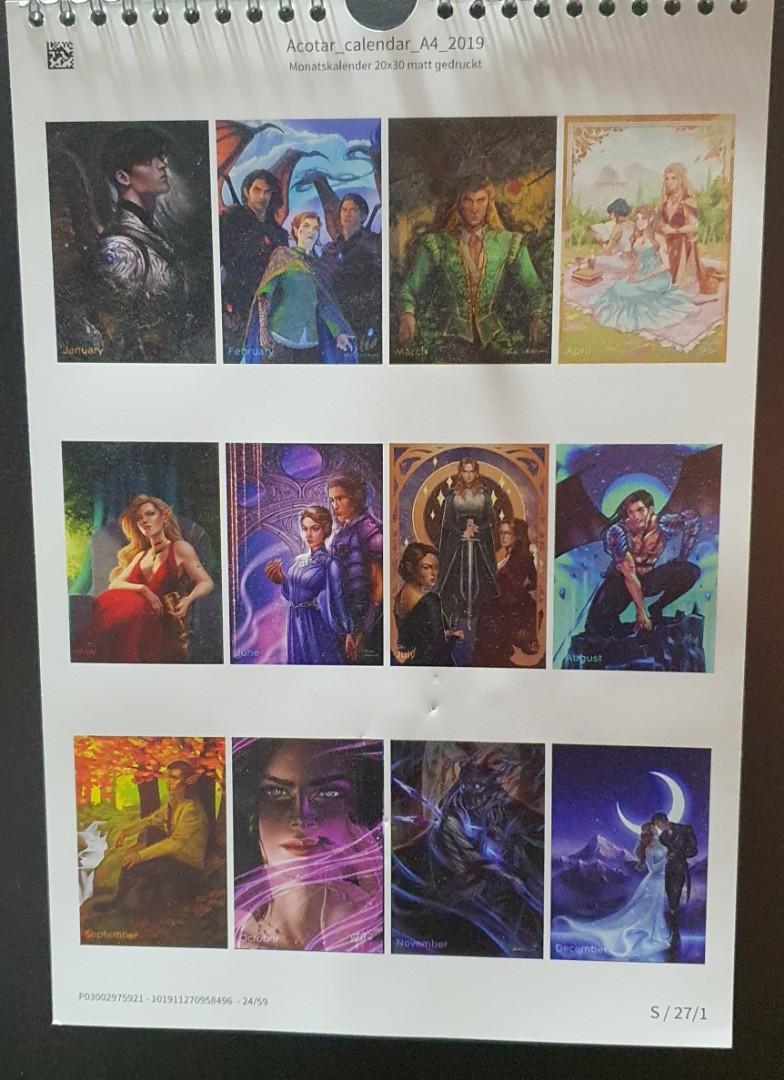 ACOTAR Calendar by various artists, Hobbies & Toys, Collectibles ...