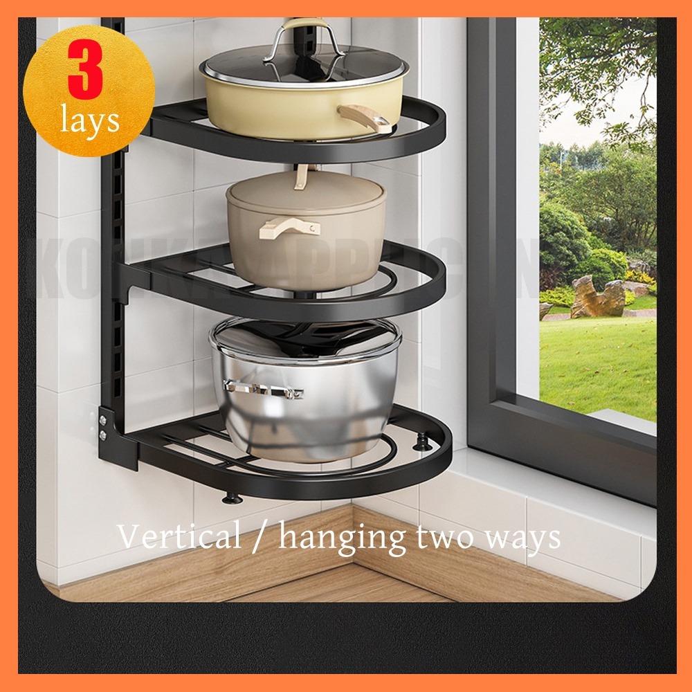 Adjustable Pot Rack Under kitchen Sink Pot Rack Stainless Steel Kitchen ...