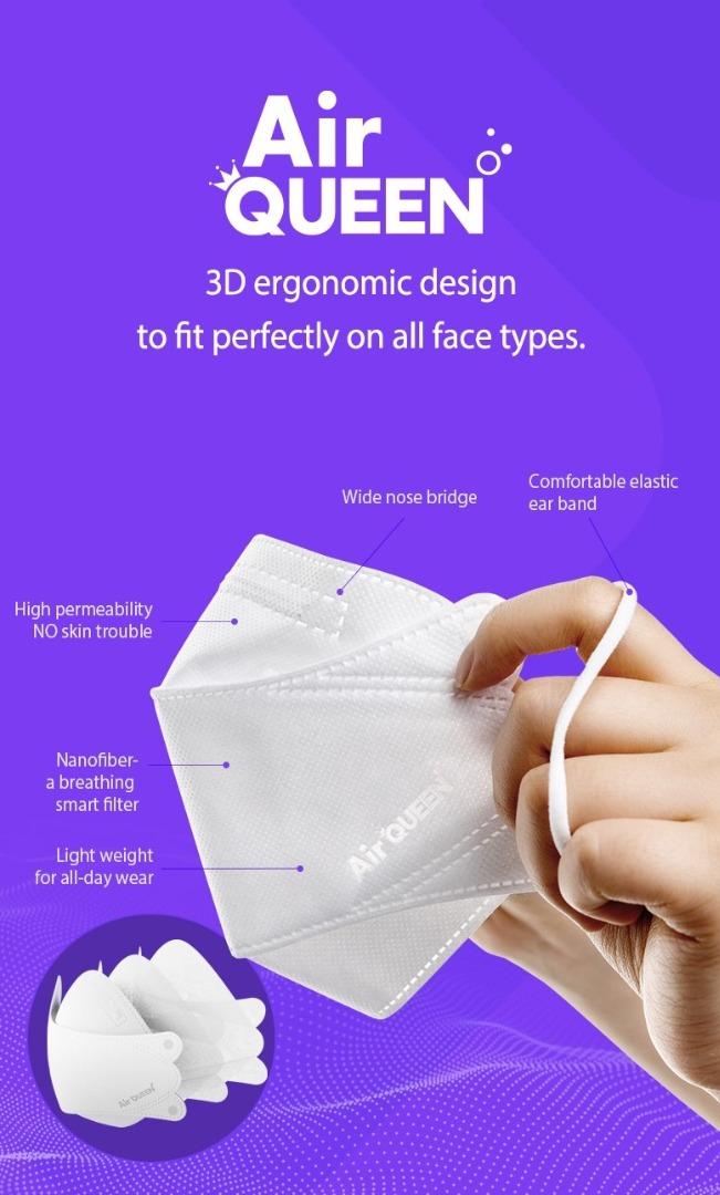 Air Queen KF94 (N95 equivalent) Korea Original Authentic Face Mask ...