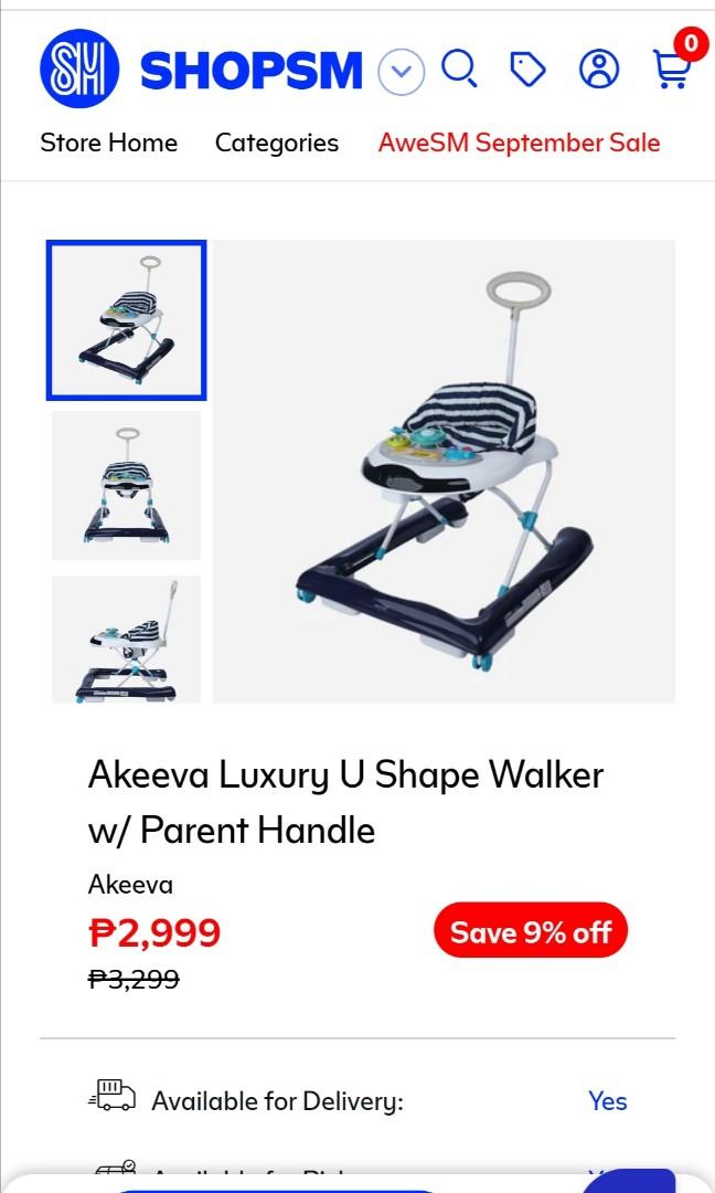 Akeeva luxury U-shape walker, Babies & Kids, Baby Nursery & Kids ...