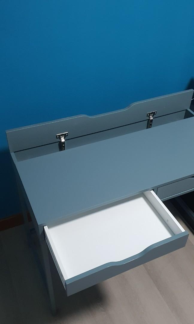 Alex desk - grey turquoise. Office table, Furniture & Home Living ...