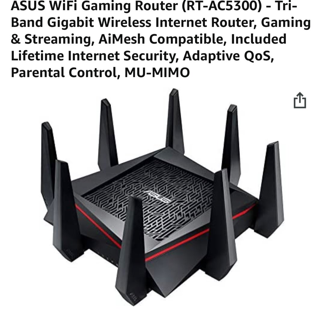 ASUS RT-AC5300 wireless Router, Computers & Tech, Parts & Accessories ...