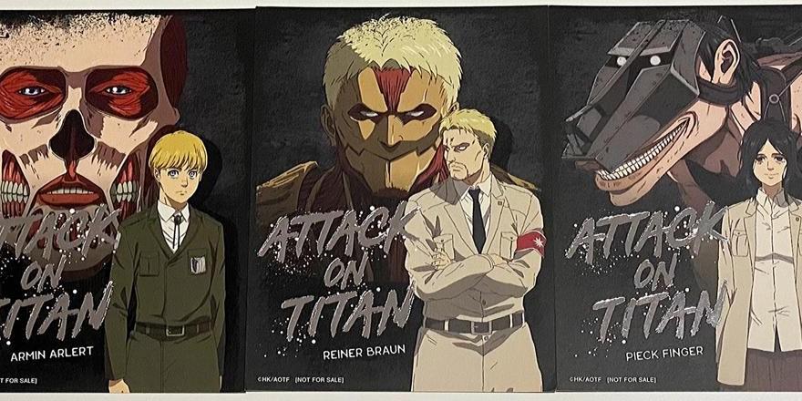 Attack On Titan AOT Aniplus Cafe Postcard Pieck Finger | Reiner Braun ...