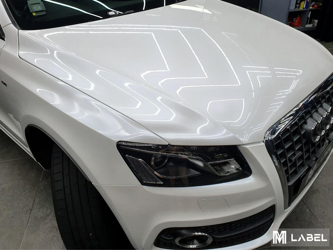 Audi Q5 Full Vinyl Wrap - PET Metallic White, Car Accessories, Car ...