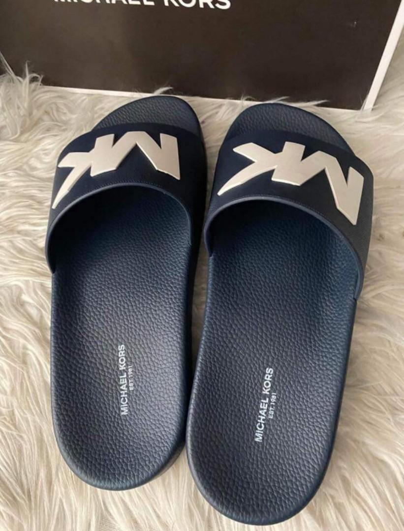 Authentic Michael Kors Mens Slide, Men's Fashion, Footwear, Slippers ...