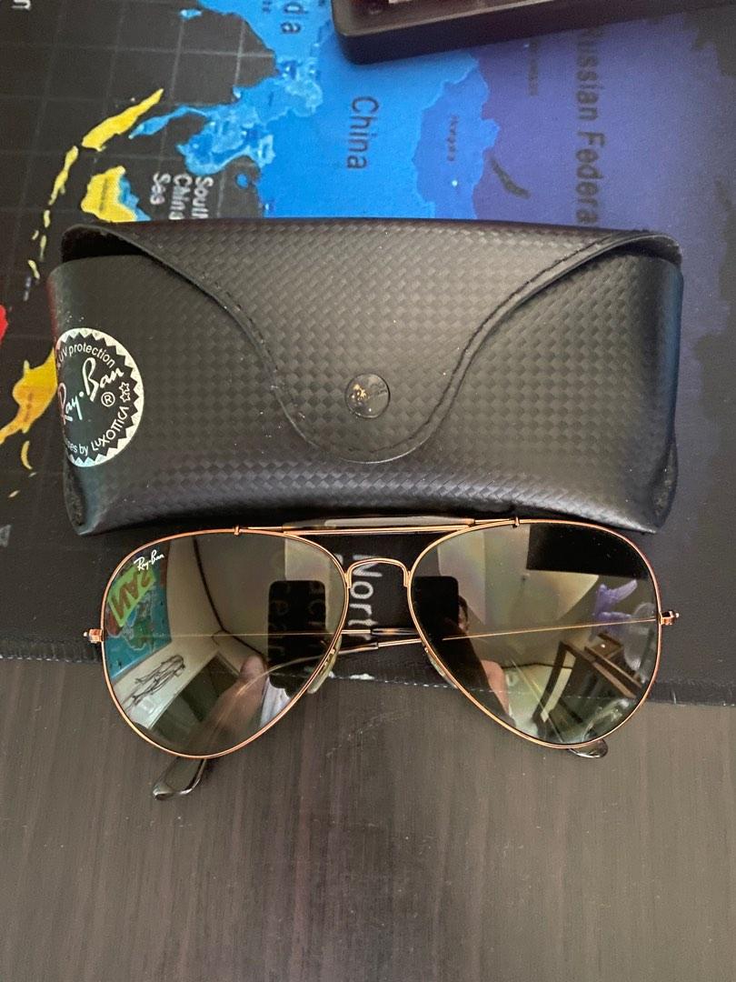 Authentic Rayban Aviator with receipt size 62, Men's Fashion, Watches ...
