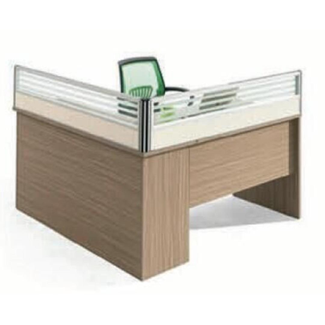 B45 Workstation w Partition, Office Table, System Furniture Cubicle ...