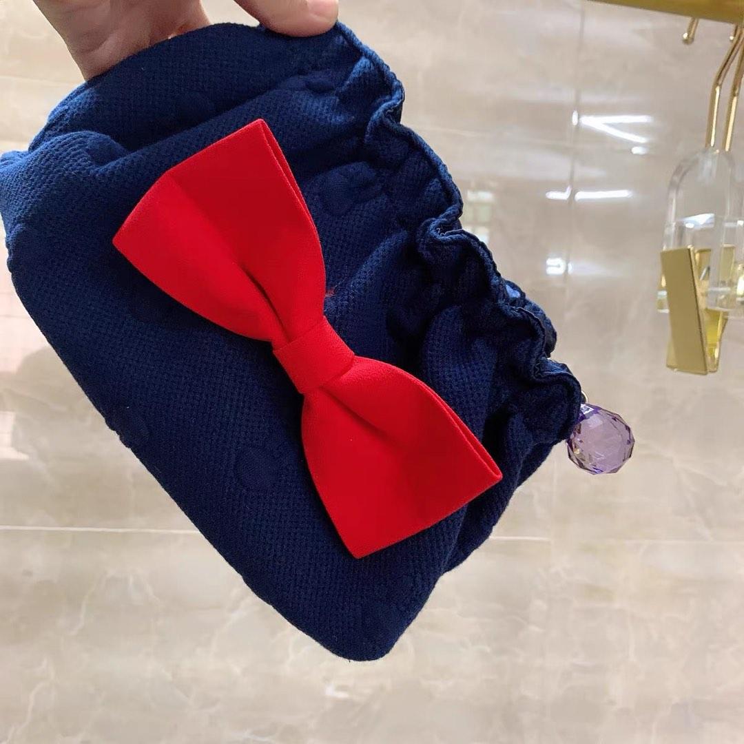 BN Korean Red Ribbon Makeup Pouch, Beauty & Personal Care, Face, Makeup ...