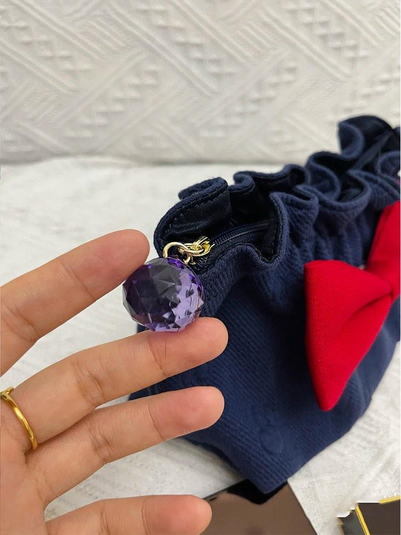 BN Korean Red Ribbon Makeup Pouch, Beauty & Personal Care, Face, Makeup ...