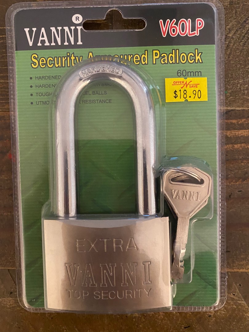 BNIB Security Door Armoured Padlock, Furniture & Home Living, Security ...