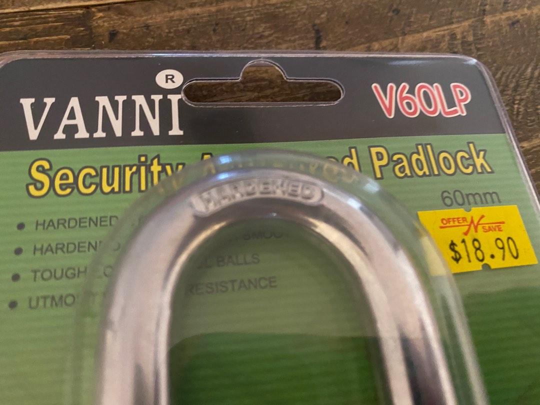 BNIB Security Door Armoured Padlock, Furniture & Home Living, Security ...