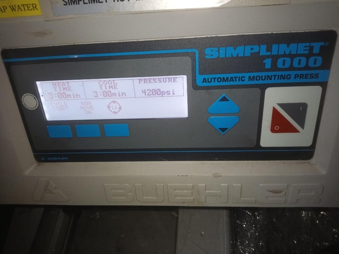 Buehler 20-1415 Simplimet 1000 Metallurgical Mounting Press Stock ...