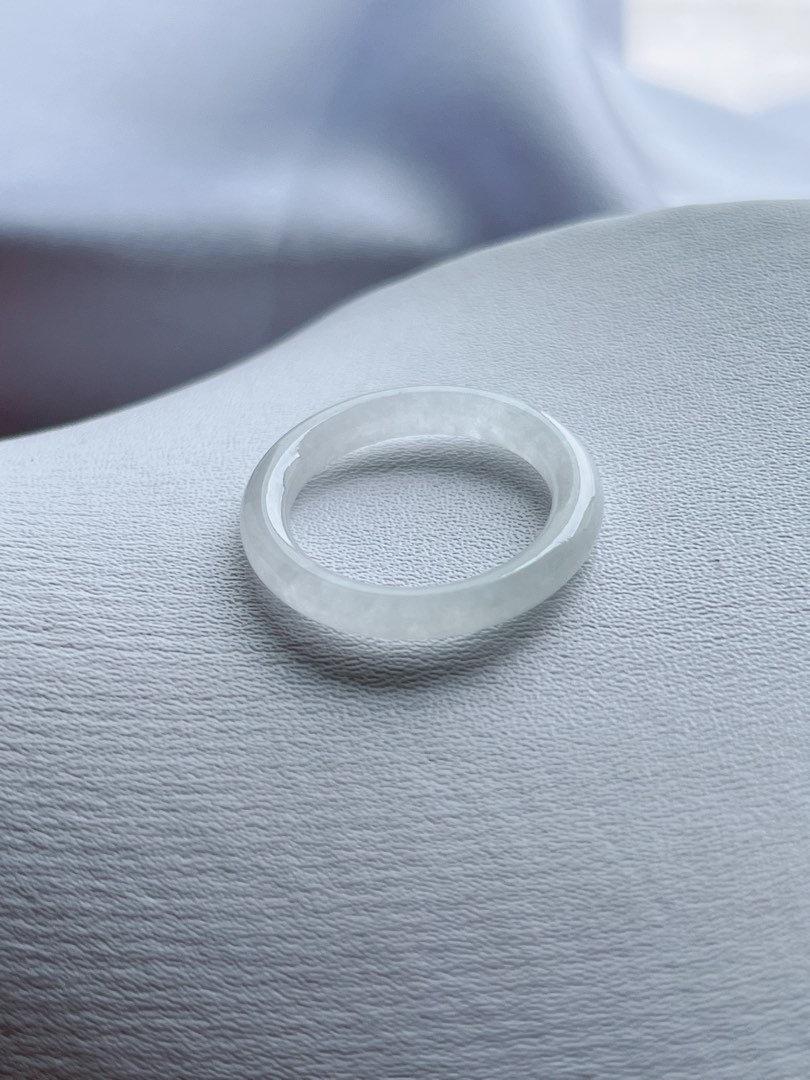 Burmese Jadeite Type A ICY (白月光) Jadeite Ring size 17.5mm, Women's Fashion, Jewelry & Organisers ...