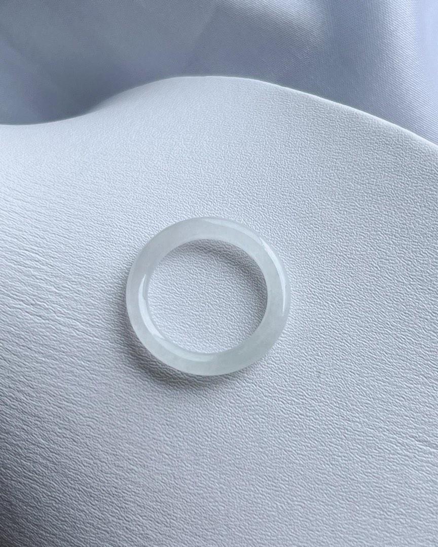 Burmese Jadeite Type A ICY (白月光) Jadeite Ring size 17.5mm, Women's Fashion, Jewelry & Organisers ...
