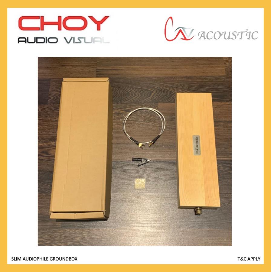 Cav Acoustic Slim Audiophile Ground Box with Silver Grounding Cable ...