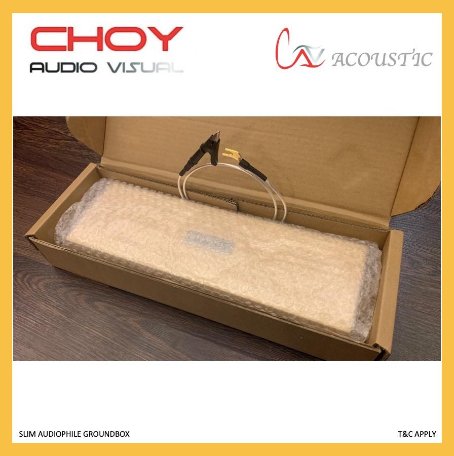 Cav Acoustic Slim Audiophile Ground Box with Silver Grounding Cable ...