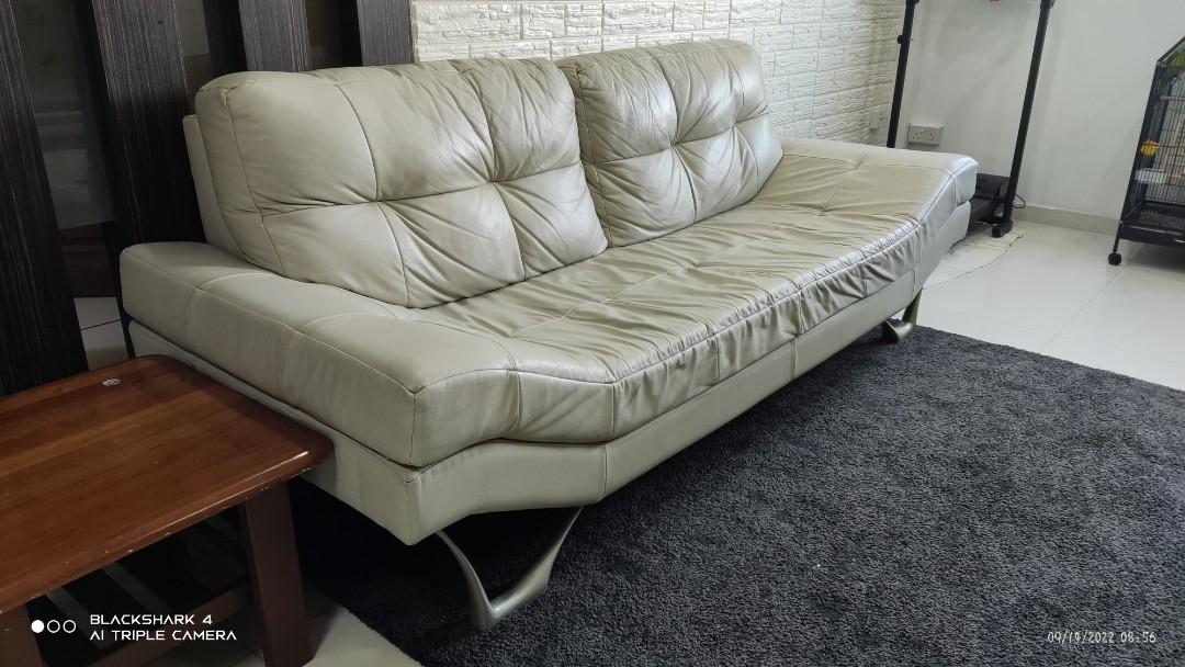 Cellini Full Leather Sofa on Carousell