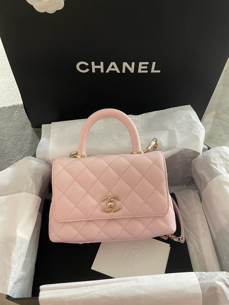 Chanel Mini Coco Pink, Luxury, Bags & Wallets on Carousell