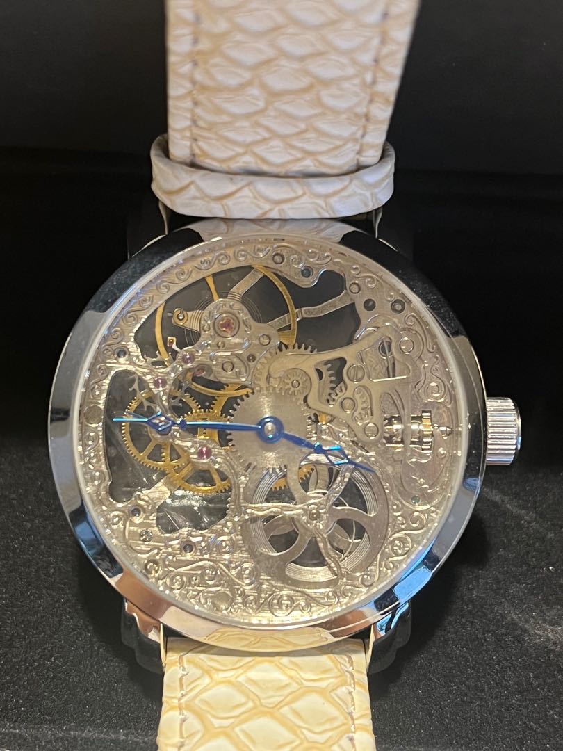 Chenevard skeleton watch analog| with casing, Luxury, Watches on Carousell