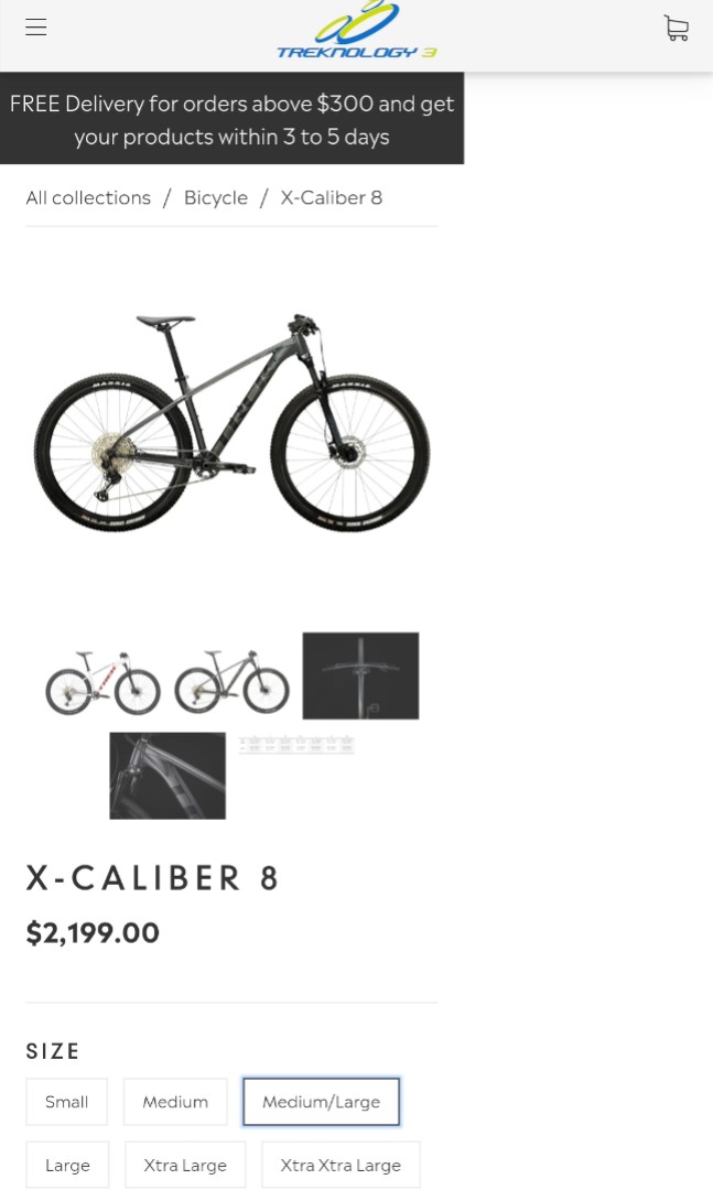 SALE: Trek X-Caliber 8 hardtail mountain bike 27.5" wheels M frame 2021 ...