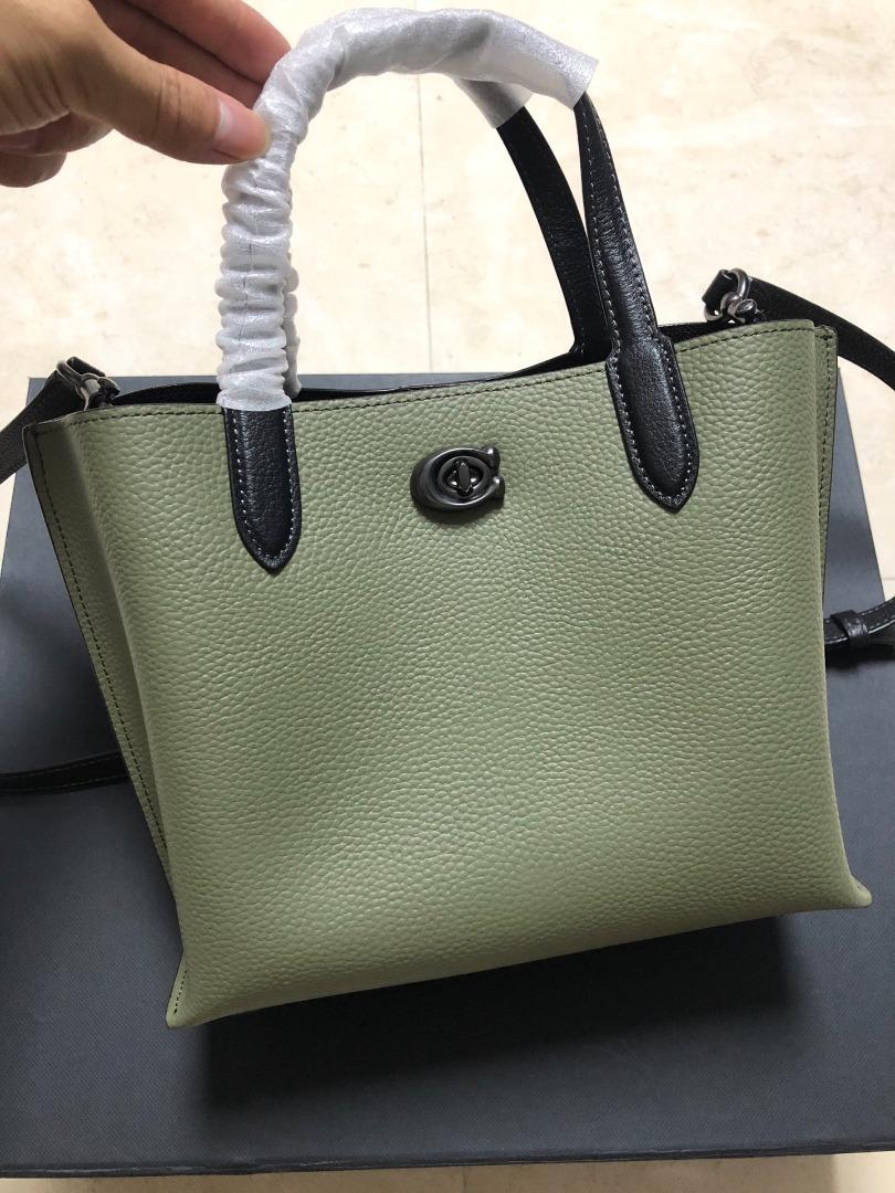 COACH counter Willow Tote series, full leather tote bag, Women's ...
